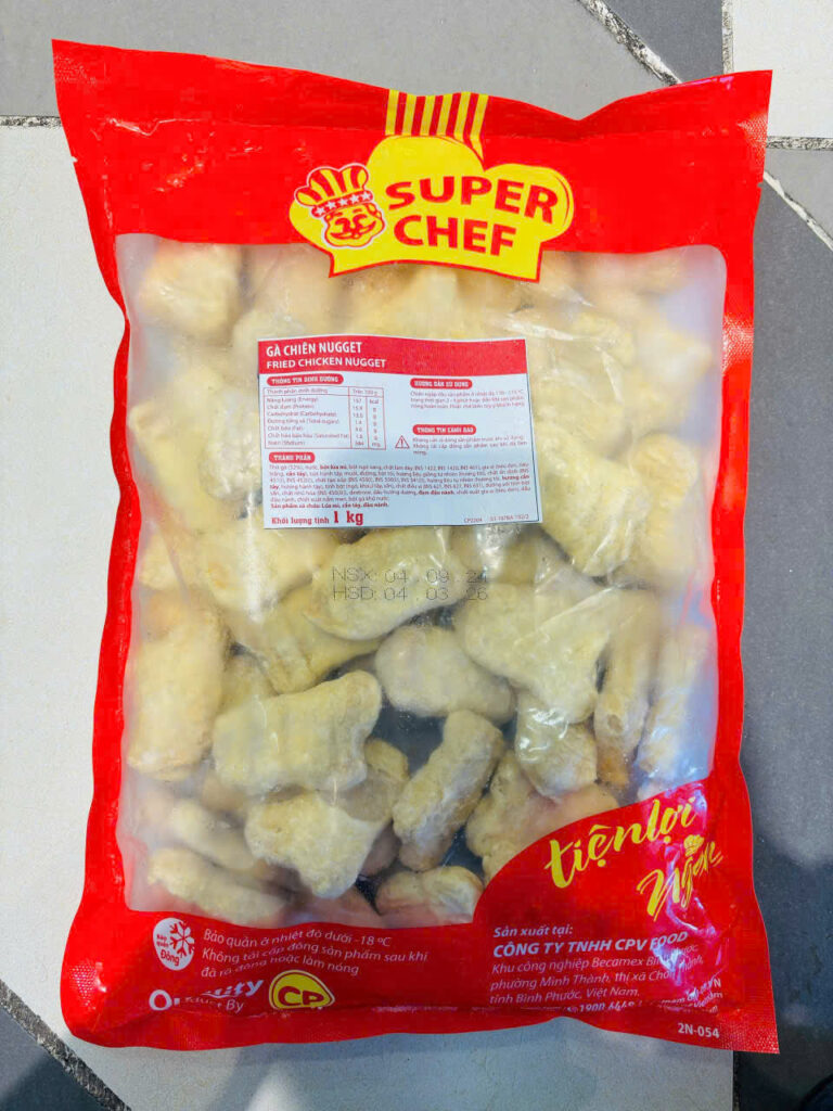 GÀ NUGGET CHIÊN GIÒN CP 1KG - Thực Phẩm CP Giá Sỉ